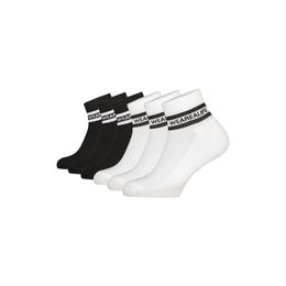 alife and kickin Alife & Kickin Damen Sneakersocken &raquo;Damen 6 PACK - RikaAK&laquo; Spar-Set, Sneakersocken kn&ouml;chelhoch mit Streifen, aus Baumwolle mit weichem Bund wei&szlig; 35-38