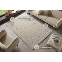Hanse Home Hochflor-Teppich &raquo;TEO&laquo; rechteckig 30 mm H&ouml;he Shaggy, Flokati, Weich, Boho, Wohnzimmer, Schlafzimmer, Kinderzimmer beige Polypropylen (PP)