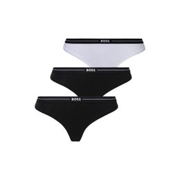 BOSS Damen BOSS String &raquo;3P THONG&laquo; Packung, 3er, 3 Stk. mit BOSS Logobund wei&szlig; S, 3 Stk.