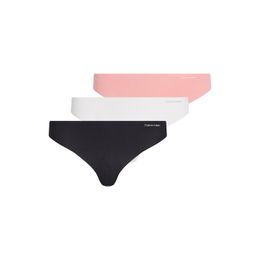 Calvin Klein Underwear Damen Tanga &raquo;THONG 3PK&laquo; Packung, 3er-Pack, mit Logo-Schriftzug schwarz S (36)
