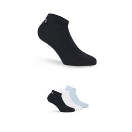 Fila Damen Socken &raquo;UNISEX INVISIBLE PLAIN SOCKS&laquo; 3 Stk. tlg. mit eingestricktem Logo an der Ferse blau 35-38