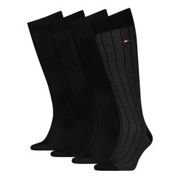 Tommy Hilfiger Damen Kniestr&uuml;mpfe &raquo;TH MEN KNEEHIGH 4P TIN GIFTBOX&laquo; 4er Pack schwarz 39-42