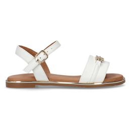 Tommy Hilfiger M&auml;dchen Sandale , Glitzersandale, Sandalette mit Zierelement wei&szlig; 30