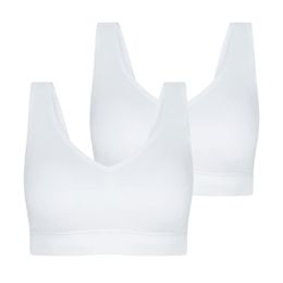 Jockey Damen Bralette &raquo;Back Smoothing Seamfree&laquo; 2er Pack, weiche, eingen&auml;hte, drahtlos geformte Cups M, N-Gr