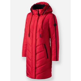 Heine Witt Damen Steppmantel mit Teddy-Fleece innen, rot, Gr&ouml;&szlig;e 50