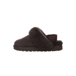 EVERAU Australia Abnehmbare Riemen Slingback Hausschuhe Pelican in Schokolade | Gr.: 38