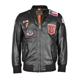 Top Gun Lederblouson TG2020212112 in schwarz | Gr.: S