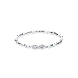 Armband Elli "Infinity Wei&szlig; 925 Sterling Silber, mit Kristallen von Swarovski", wei&szlig;, Armb&auml;nder, Damen, 20cm,mit Steinen, Silber 925 (Sterlingsilber), Armband