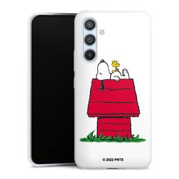 DeinDesign Galaxy A54 5G Handy Slim Case Silikon Handyh&uuml;lle transparent H&uuml;lle extra d&uuml;nn Snoopy Peanuts Official Licensed Product Silikon Slim Case