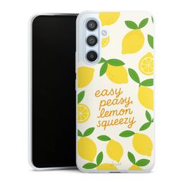 DeinDesign Galaxy A54 5G Handy Slim Case Silikon Handyh&uuml;lle transparent H&uuml;lle extra d&uuml;nn Spruch Statement Lemon Silikon Slim Case