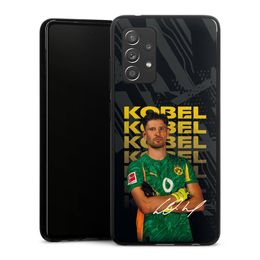 DeinDesign Galaxy A52s 5G Handy Silikon H&uuml;lle Case schwarz Handyh&uuml;lle Bvb Gregor Kobel Borussia Dortmund