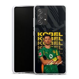 DeinDesign Galaxy A52s 5G Handy Silikon H&uuml;lle Case wei&szlig; Handyh&uuml;lle Bvb Gregor Kobel Borussia Dortmund Silikon Case