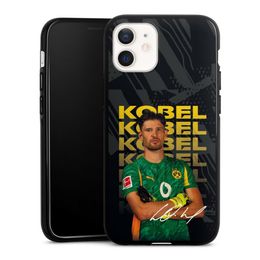 DeinDesign iPhone 12 mini Handy Silikon H&uuml;lle Case schwarz Handyh&uuml;lle Borussia Dortmund Gregor Kobel Bvb