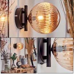 hofstein Chehalis Wandleuchte Glas 15 cm Bernsteinfarben, 1-flammig