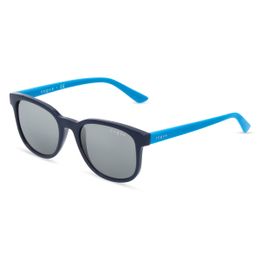 Vogue eyewear VJ2011 | Kinder-Sonnenbrille | Fassung: Vollrand, Quadratisch, Kunststoff, Blau Dunkel | Glasfarbe: Grau Spiegel Silber
