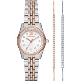 Quarzuhr Michael Kors "PETITE LEXINGTON", silber (silberfarben, ros&eacute;goldfarben), Armbanduhren, Damen, Quarzuhr, Armbanduhr, Damenuhr, ideal auch als Geschenk, Edelstahlarmband