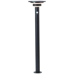 LED Au&szlig;en-Stehlampe Brilliant "Garvina", schwarz, H:85cm &Oslash;:21cm, Leuchten, Solar, 85 cm, 430 lm, 3000 K, Edelstahl, schwarz