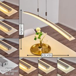 hofstein Delaware Pendelleuchte LED Silber, 1-flammig