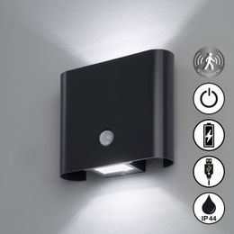 FHL easy Magnetics Au&szlig;enwandleuchte LED Schwarz, 2-flammig, Bewegungsmelder