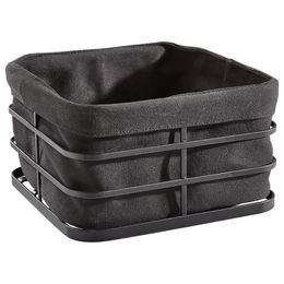 Homeware Profession. Brotkorb Chef - Modern Kitchen, Schwarz, Textil, 3 L, quadratisch, 19x11x19 cm, Lfgb, lebensmittelecht, K&uuml;chenzubeh&ouml;r, Brotk&auml;sten & -K&ouml;rbe