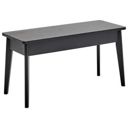 Mid.you Sitzbank, Schwarz, furniert, massiv, 1-Sitzer, 90x47x35 cm, Truhe im Sitz, Esszimmer, B&auml;nke, Sitzb&auml;nke