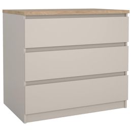 Boxxx Kommode, Eiche, Kaschmir, Holzwerkstoff, 3 Schublade(n) Schubladen, 77x70.1x50 cm, FSC Mix, Made in Denmark, Typenauswahl, Beim&ouml;bel erh&auml;ltlich, stehend, Wohnzimmer, Kommoden & Sideboards, Kommoden