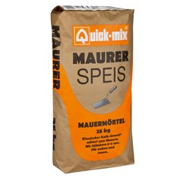QUICK-MIX BAUMARKT- VL-Nr. 202258PROGRAMM GMBH & CO KG AKTIVBANK WE EH Quick-mix Mauerm&ouml;rtel 'Maurerspeis' 25 kg