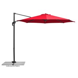 Schneider Ampelschirm Rhodos Junior Rot &Oslash; 300 cm 100 % Polyester, wasserabsto&szlig;end, UV-Schutz 50+, drehbar, inkl. Schutzh&uuml;lle