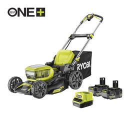 Ryobi Akku-Rasenm&auml;her One+ Brushless RY18LMX46A-250' 18 V Schnittbreite 46 cm mit 2 &times; 5,0 Ah Akku und Ladeger&auml;t