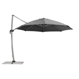 Schneider Ampelschirm Rhodos Rondo Schwarz &Oslash; 350 cm 100 % Polyester, Drehteller mit Fu&szlig;pedal, neigbar, 360&deg; drehbar,