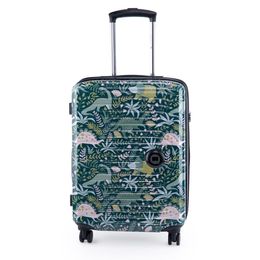 Kinderkoffer Hauptstadtkoffer "Mitte", Jungen, Gr. B/H/T: 40cm x 55cm x 23cm 37 l, bunt (dino floral), ABS, bedruckt, festlich, Koffer, Kindertrolley Handgep&auml;ck-Koffer TSA-Schloss Volumenerweiterung