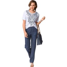 WITT Damen Palazzohose aus Jeans-Stoff, dark blue, Gr&ouml;&szlig;e 20