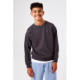 Sweater Garcia, Jungen, Gr. 128/134, grau (dunkelgrau), Sweatware, Obermaterial: 100% Baumwolle, unifarben, regular fit taillenbedeckt, Rundhals, Rippb&uuml;ndchen, Sweatshirts Sweater, mit Rippb&uuml;ndchen