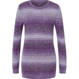Damen Longpullover aus Melange-Garn lila-lavendel-gemustert, Gr&ouml;&szlig;e 38