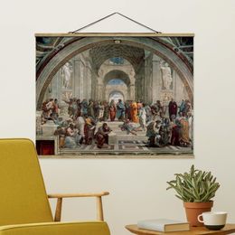 Stoffbild mit Posterleisten Raffael - Die Schule von Athen