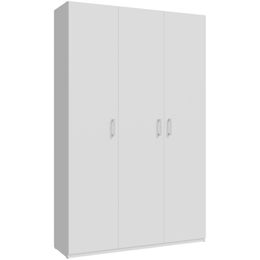 Dreht&uuml;renschrank FORTE, B:133,2cm H:210,5cm T:42cmwei&szlig;, FSC-zertifizierter Holzwerkstoff, Schr&auml;nke, B/H/T 133,2/210,5/42 cm, stehende Montage