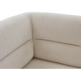 NIEHOFF SITZM&Ouml;BEL Eckbank, B:161cm H:91cm T:225cm, beige, NIEHOFF SITZM&Ouml;BEL, 95%PES 5%NY, Esszimmer, Sitzb&auml;nke, "Conny", mit Micro-Federkern, Bezug Cord, Gestell Kufe,