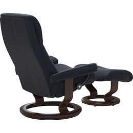 Relaxsessel stressless, B:82cm H:108cm T:81cm, blau, Leder BATICK: BATICK ist ein leicht korrigiertes, durchgef&auml;rbtes und genarbtes M&ouml;belleder, bei