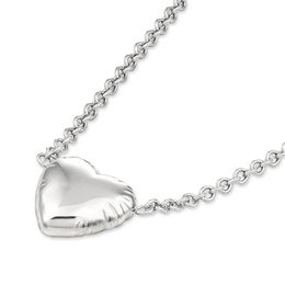 Damen Kette mit Anh&auml;nger "Schmuck Geschenk Edelstahl Halskette Balloon Hearts", Edelstahl, L: 50 B: 1,7mmsilberfarben, Copenhagen Studios, Edelstahl,