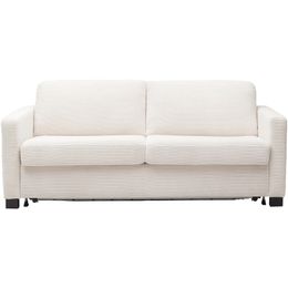 Schlafsofa Home Affaire, B:206cm H:81cm T:98cmsnow, 88% Polyester, 12% Polyacryl, Jugendzimmer, Sofas, "Vionelle, 3-Sitzer mit Kaltschaummatratze