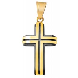 Adelia&acute;s ADELIA ́S Damen Kettenanh&auml;nger "trendiger Kreuz Anh&auml;nger aus Edelstahl", Edelstahl, blau, Edelstahl, Schmuckanh&auml;nger