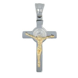Adelia&acute;s ADELIA ́S Damen Kettenanh&auml;nger "stilvoller Kreuz Anh&auml;nger aus Edelstahl", Edelstahl, gold, Edelstahl, Schmuckanh&auml;nger