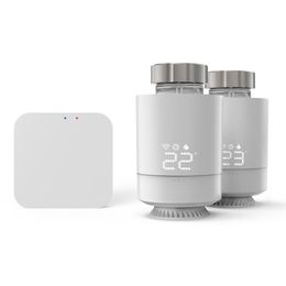 Hama Smart-Home Starter-Set "2x smartes Heizk&ouml;rperthermostat + Hub (komp. mit Alexa, Google, Siri)", B:10,5cm H:10,5cm T:19,5cm, wei&szlig;,
