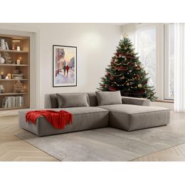 Ecksofa, B:294cm H:71cm T:165cmcappucino, exxpo - SOFA FASHION, Wohnzimmer, Sofas, "Billund modernes Designsofa, bequem und elegant, Breite 294cm,