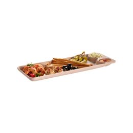 APS Tablett "-NERO- Melamin", B/L: 15cm x 41cmbeige, Tabletts, ideal zum Servieren von Snacks & Fingerfood