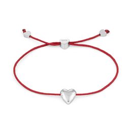 Damen Armband "Schmuck Geschenk Edelstahl Armkette Balloon Hearts", 24cm, Edelstahl Nylongelbgoldfarben, rot, Copenhagen Studios, Edelstahl, Nylon,