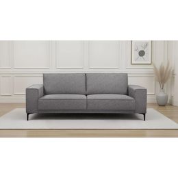 3-Sitzer OTTO HOME, B:224cm H:85cm T:83cm, braun, 100% Polyester, Sofas, "OLAND, B: 224 cm - Skandi-Design", Struktur, Flachgewebe, Luxus-Microfaser,