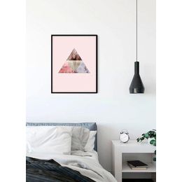 Komar Bild "Triangles Top Red", B/H/T: 50cm x 70cm, Formen Kunst, 1 Stk., bunt, Wohnzimmer, Bilder, Wandbild zur Dekoration - ohne Rahmen