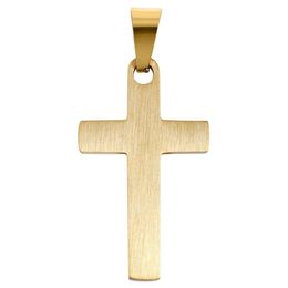 Adelia&acute;s ADELIA ́S Damen Kettenanh&auml;nger "hochwertiger Kreuz Anh&auml;nger aus Edelstahl", Edelstahl, gold, Edelstahl, Schmuckanh&auml;nger