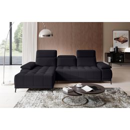 Ecksofa WERK2, B:277cm H:82cm T:177cmanthrazit, 92% Polyester, 8% Nylon, Wohnzimmer, Sofas, "Focus-S, inkl. elektr. Sitzvorzug, manuelle